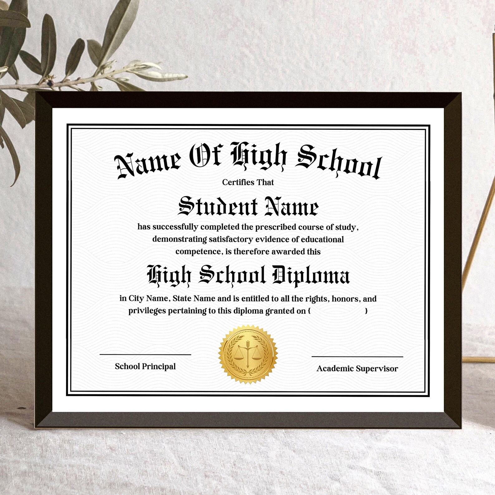 Editable Certificate for Homeschool Graduation Certificate Printable ...