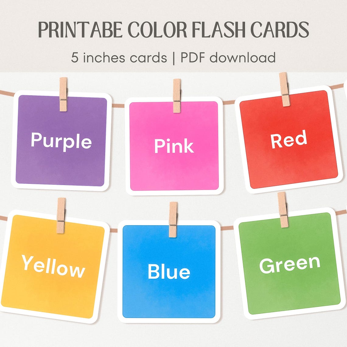 Printable Kids Color Flashcards Kids Education Flash Cards Color ...