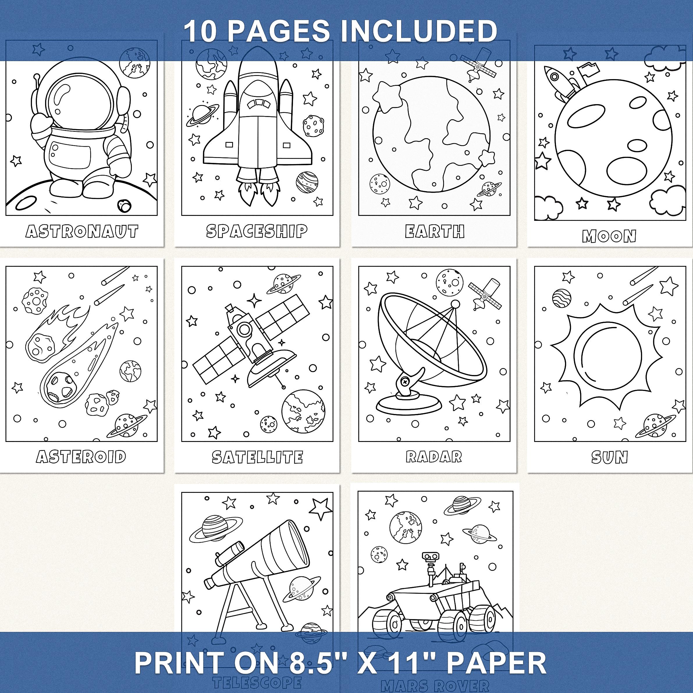 Printable Kids Outer Space Coloring Pages for Kids Space Activities for ...