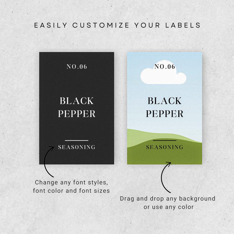 Editable Kitchen Labels Canva Template Printable Kitchen Pantry Labels ...