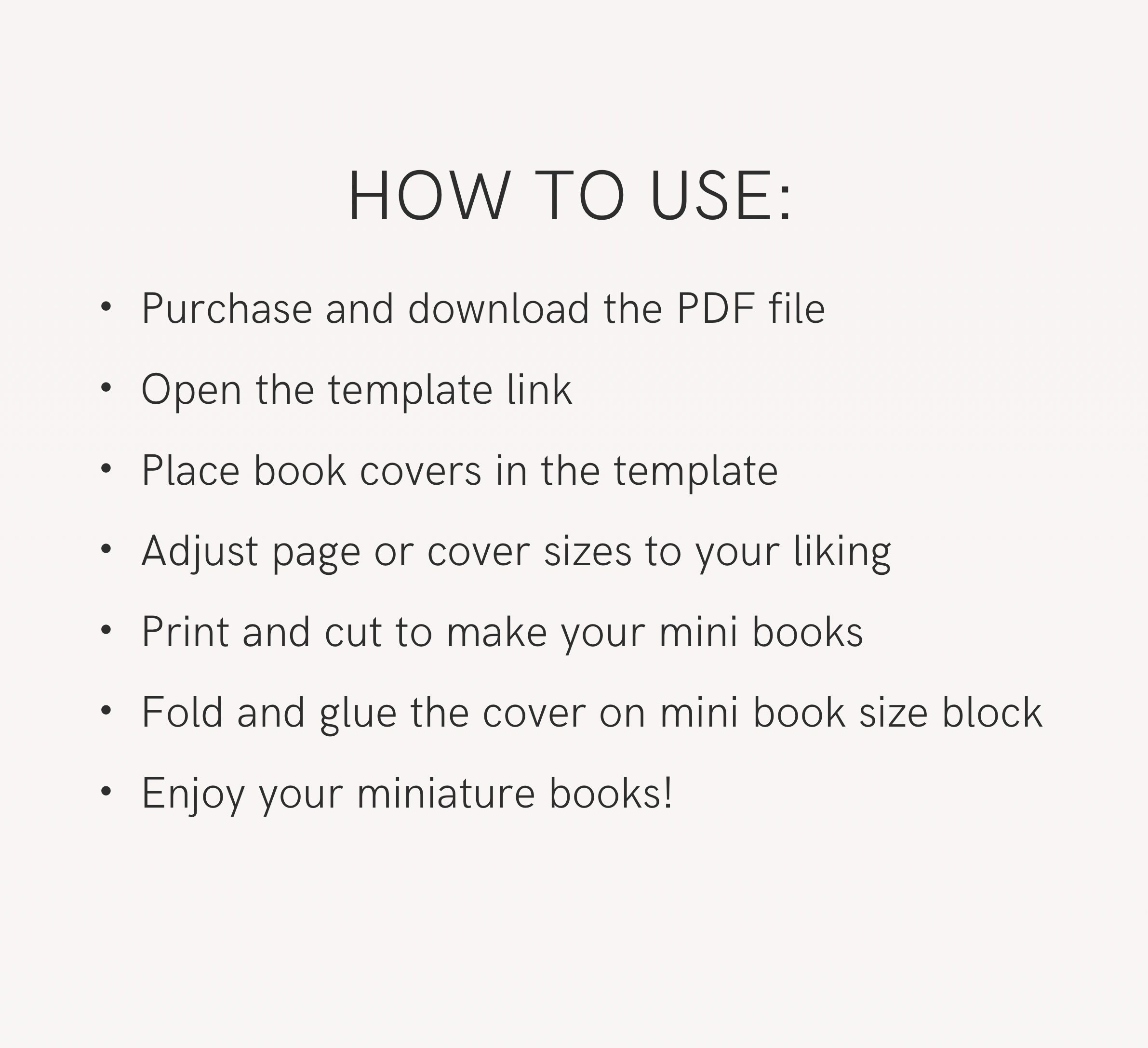 Editable Mini Book Covers Canva Template, Miniature Books for Decor ...