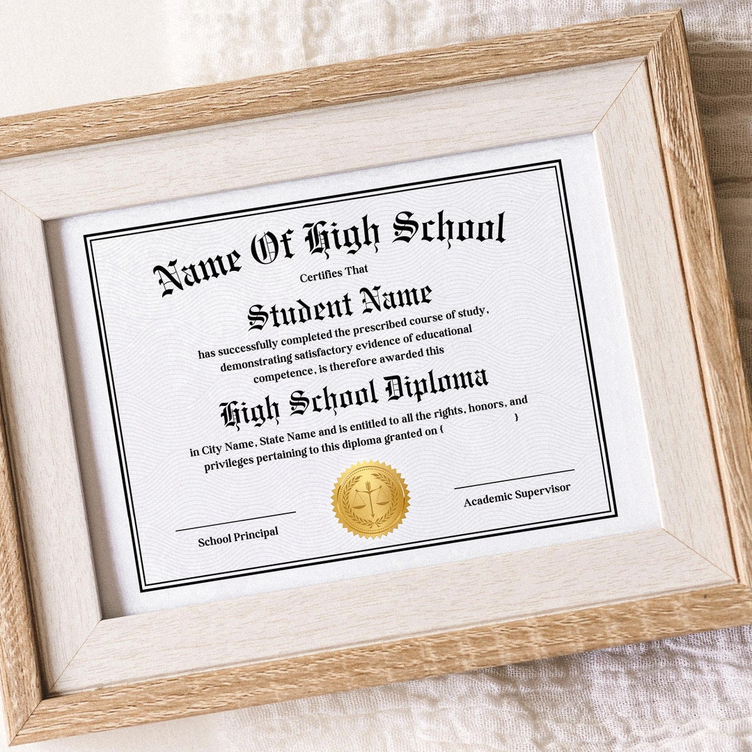 Editable Certificate for Homeschool Graduation Certificate Printable ...