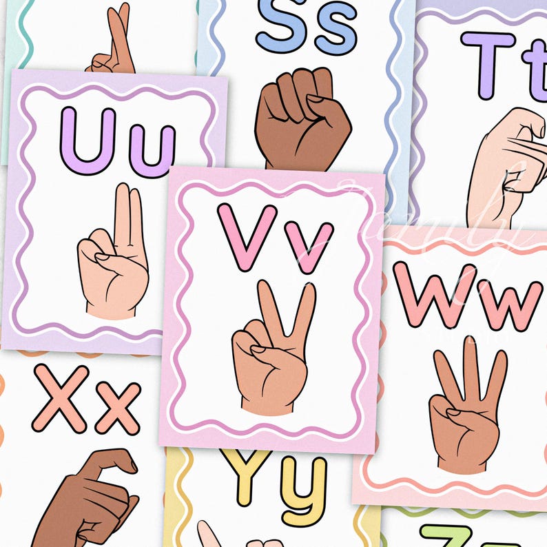 Printable ASL Classroom Alphabet Posters | American Sign Language ...