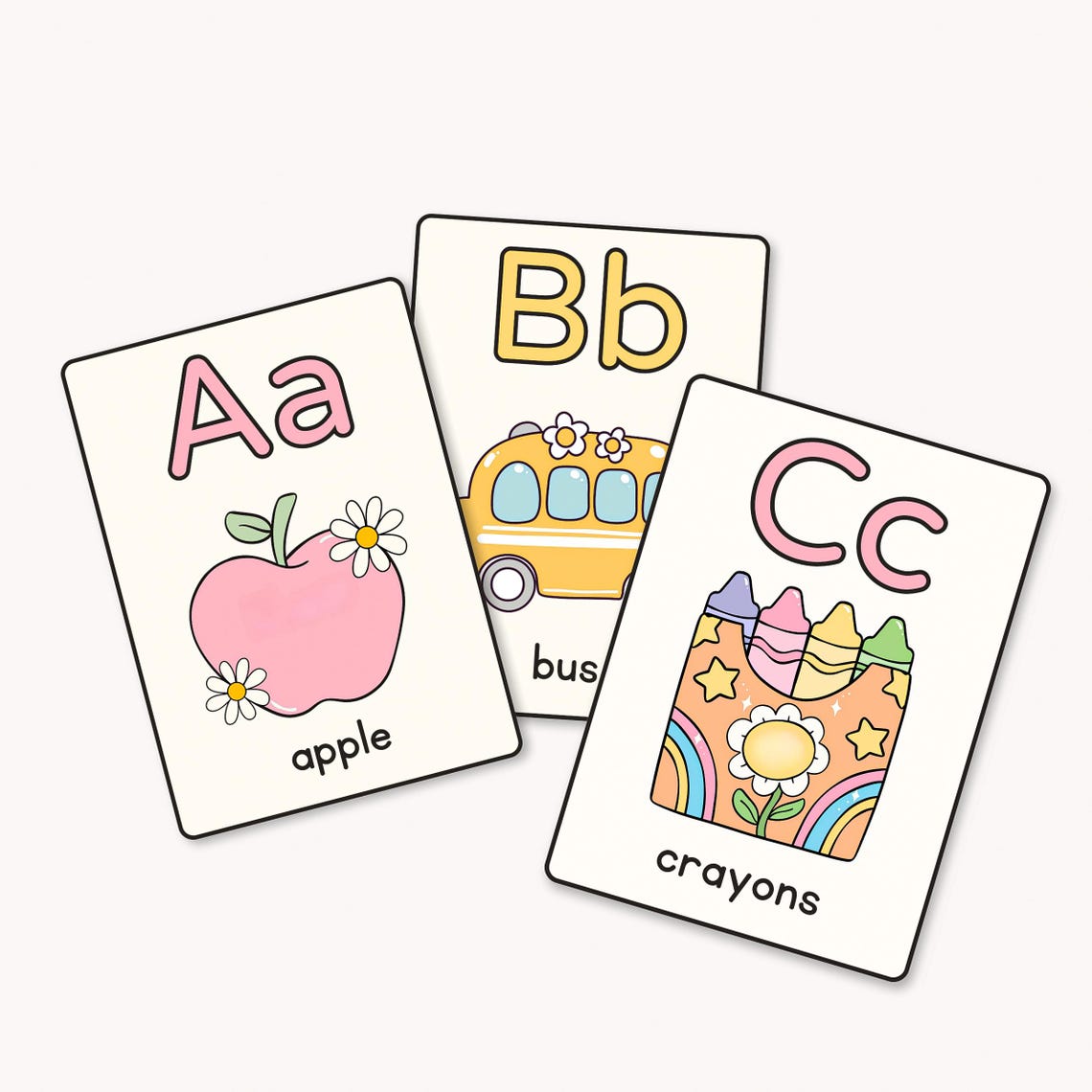 Printable Alphabet Flash Cards for Kids Educational Activity ...