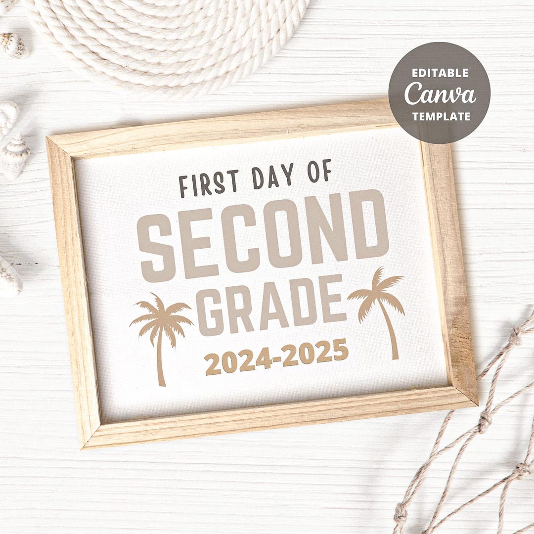 Editable First Day of School Canva Template Printable First Day Sign ...