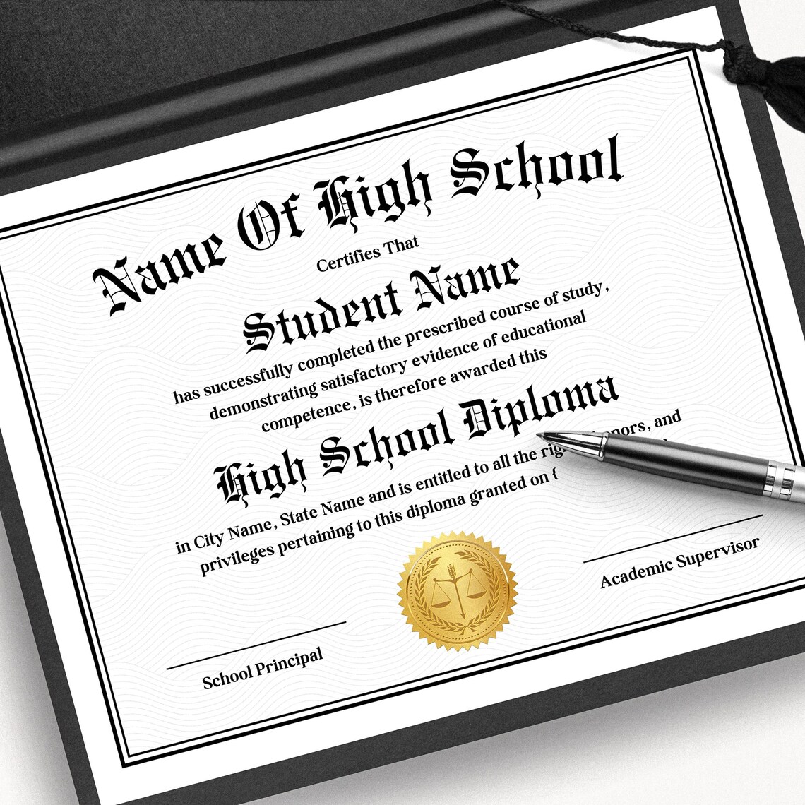 Editable Certificate for Homeschool Graduation Certificate Printable ...