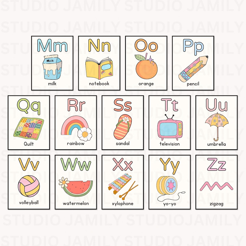 Printable Alphabet Poster Classroom Posters Preschool Printable ...