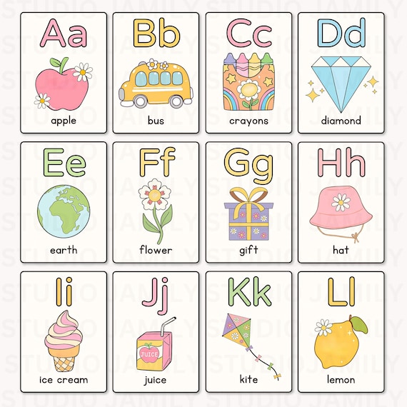 Preschool Letter Cards Alphabet Flashcards (Free Printable)