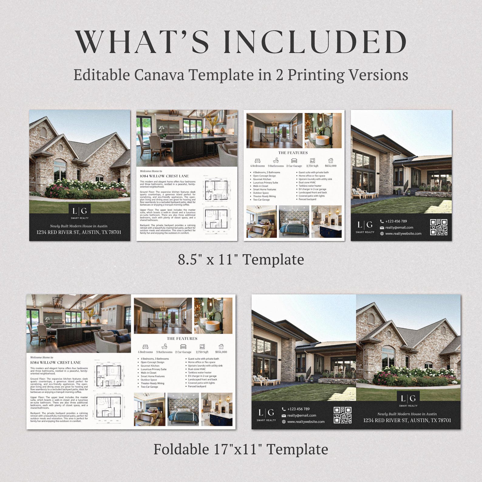 Editable Real Estate Brochure Template for Realtors, Home Owners ...