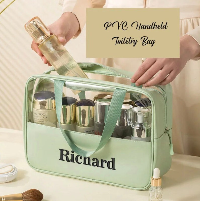 Personalized Toiletry Bag With Custom Embroidery Large Capacity ...