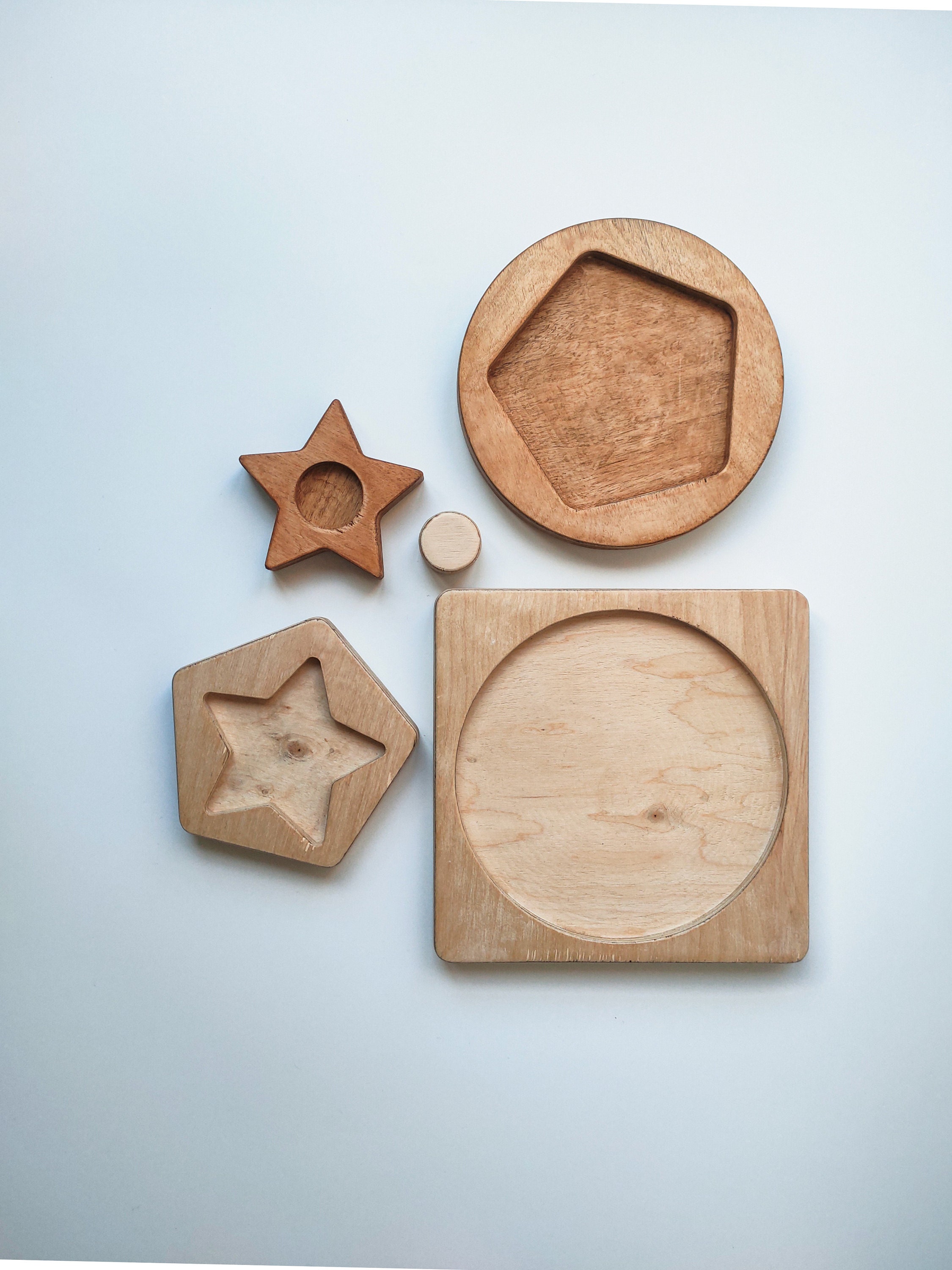 DIY Kit for Kids, Intertwined Geometric Wooden Shapes Educational Toy ...