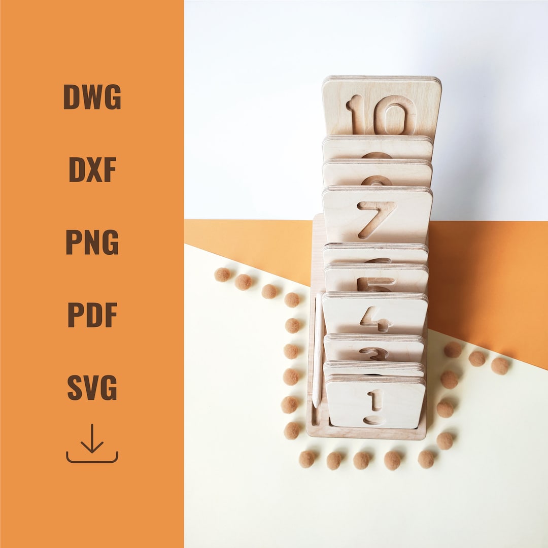 Wooden Number Puzzle, Cnc Files for Wood Router, a Toy That Develops ...