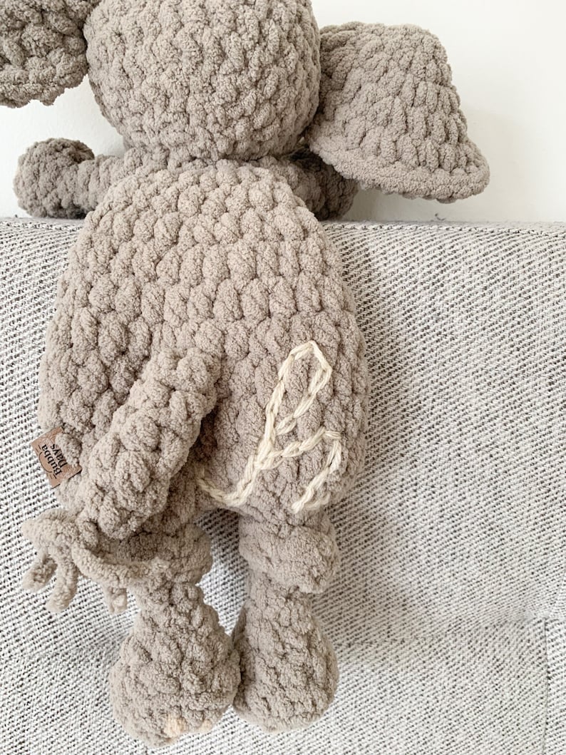 Crochet Snuggler Elephant Lovey Made to Order Crochet - Etsy