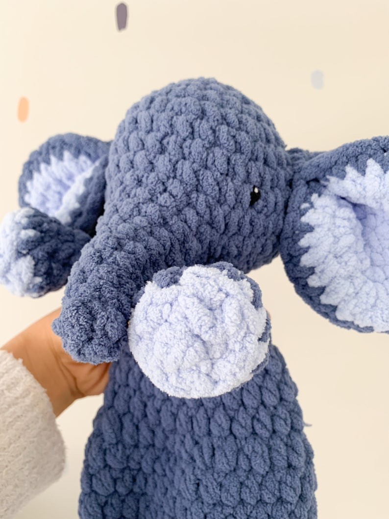 Crochet Snuggler Elephant Lovey Made to Order Crochet - Etsy