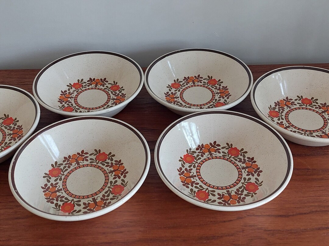 Vintage 1970's Simpsons Orange Tree Range 6 X Soup Bowls - Etsy