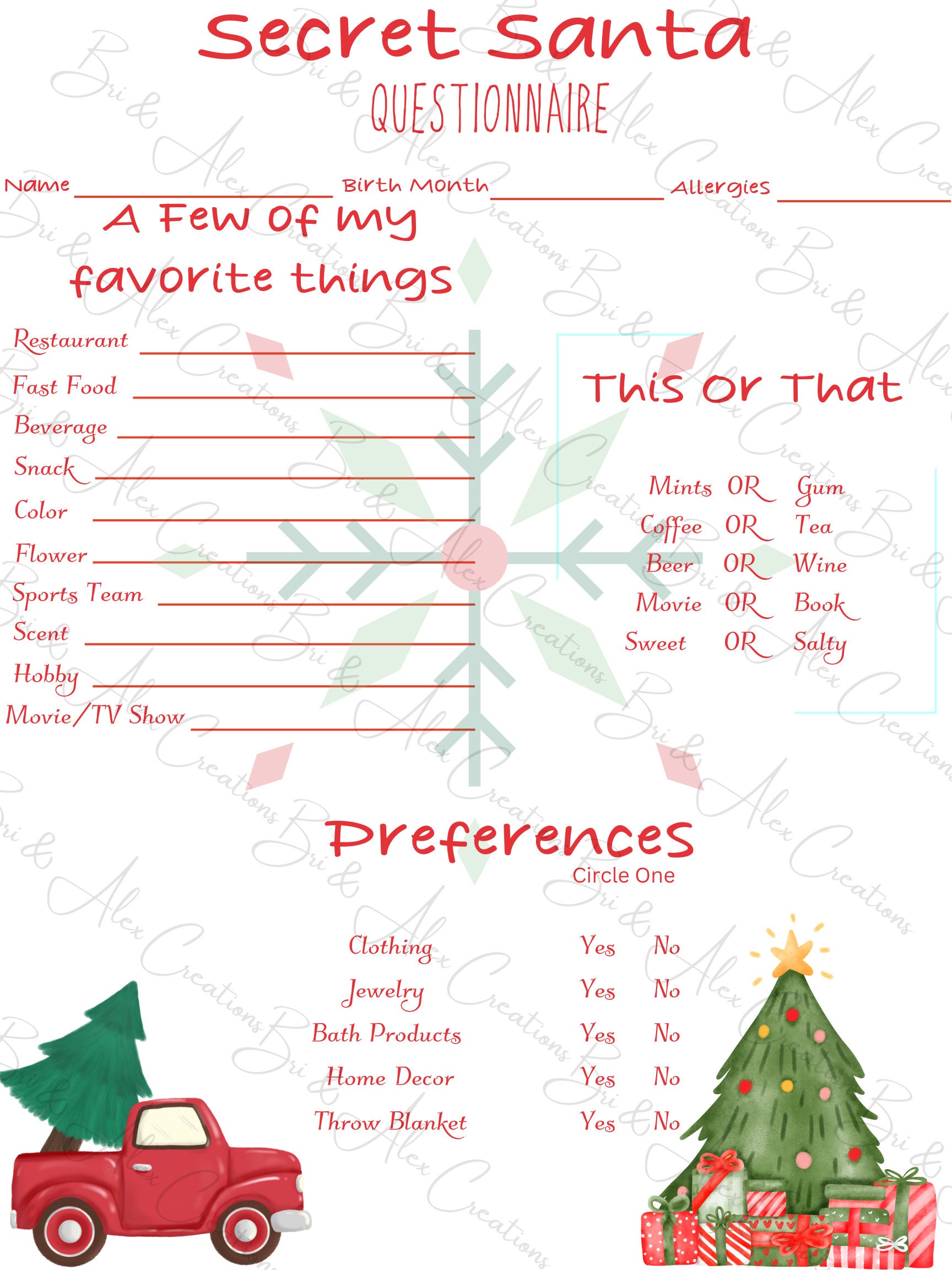 Secret Santa Questionnaire, Office Party, School Party, PNG, 3 PNG ...