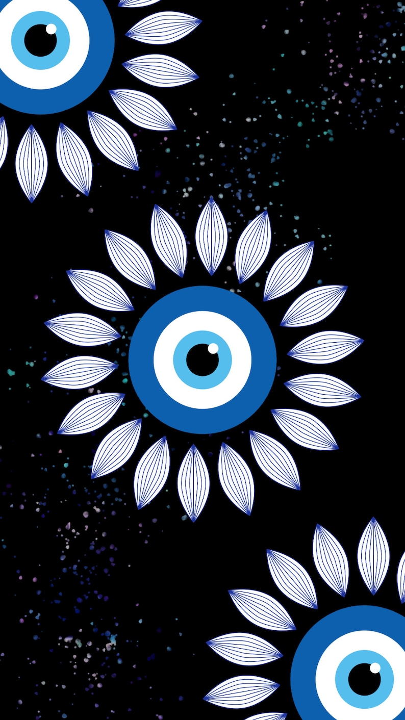 Phone Wallpaper, Evil Eye Flower, PNG File, Digital Download - Etsy