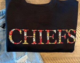 Embroidered Chiefs Hoodie - Etsy