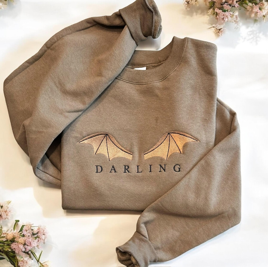 Darling| Bat Boys Embroidered Sweatshirt - Etsy