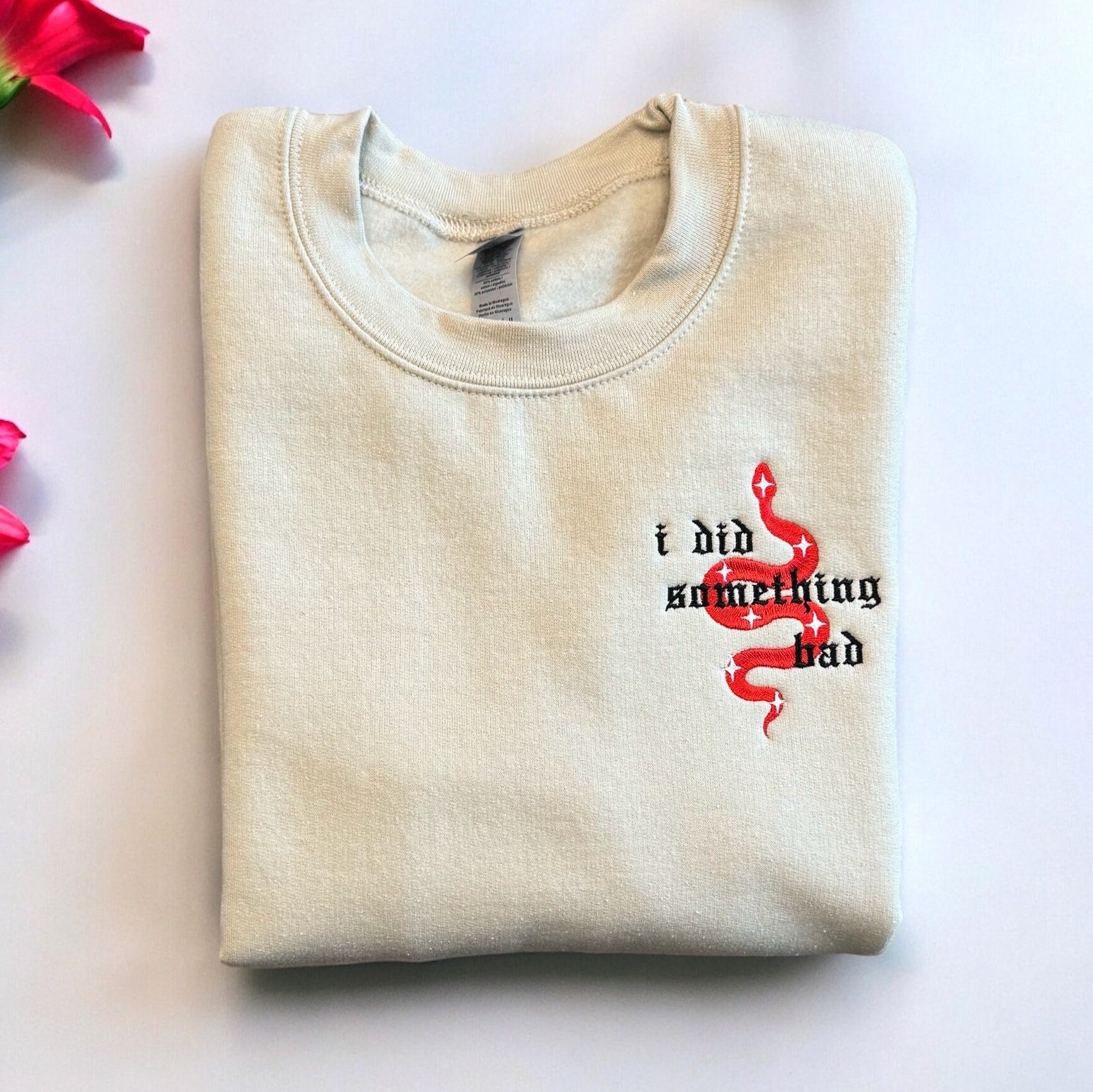 I Did Something Bad… Embroidered Sweatshirt| Custom Embroidery - Etsy