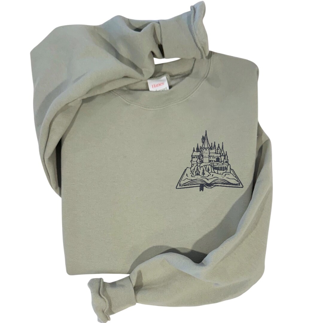 Castle Popup Book| Wizard Crewneck| Custom Embroidered Hoodie - Etsy