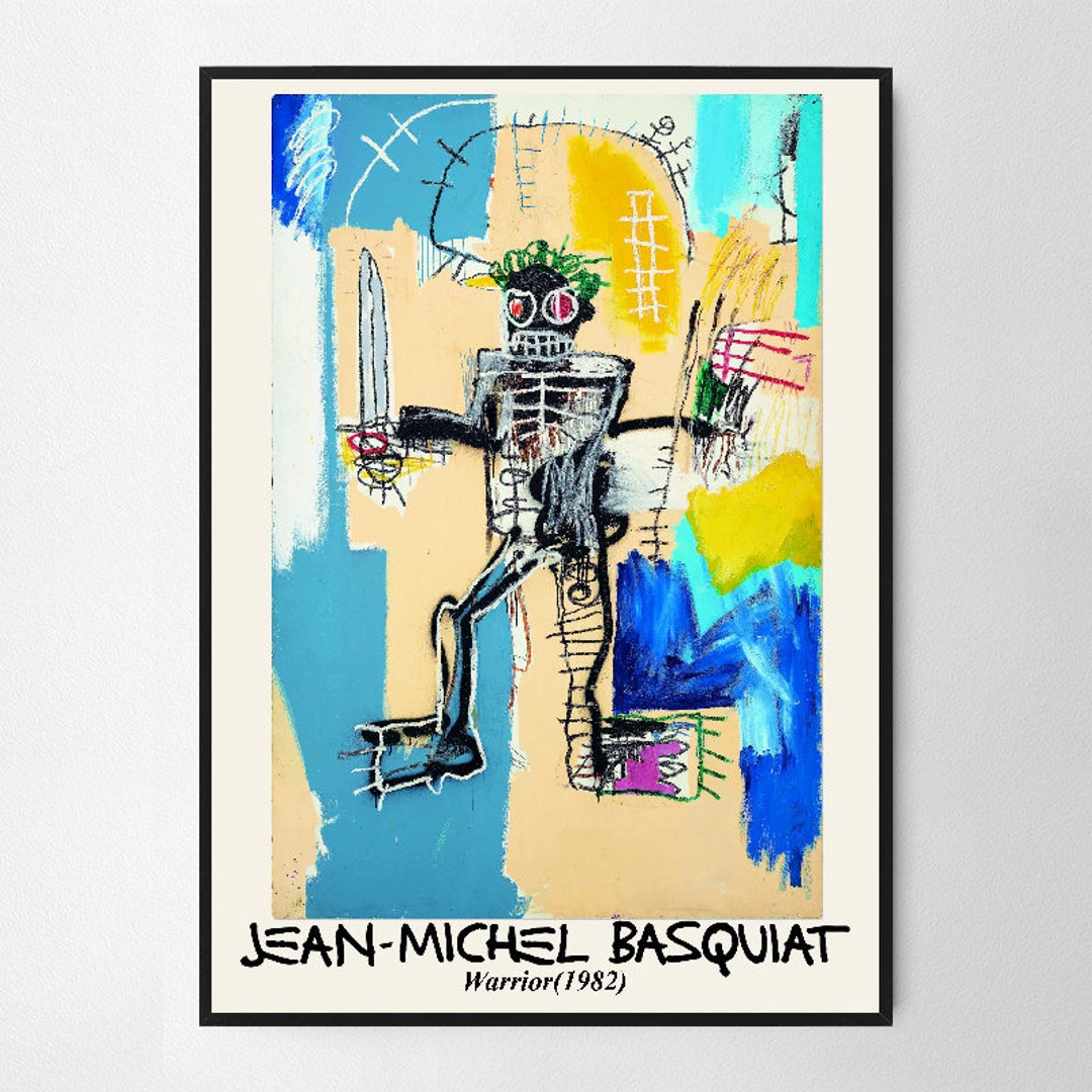 Jean Michel Basquiat Warrior (1982) Art Poster, Print, Famous Art Décor ...
