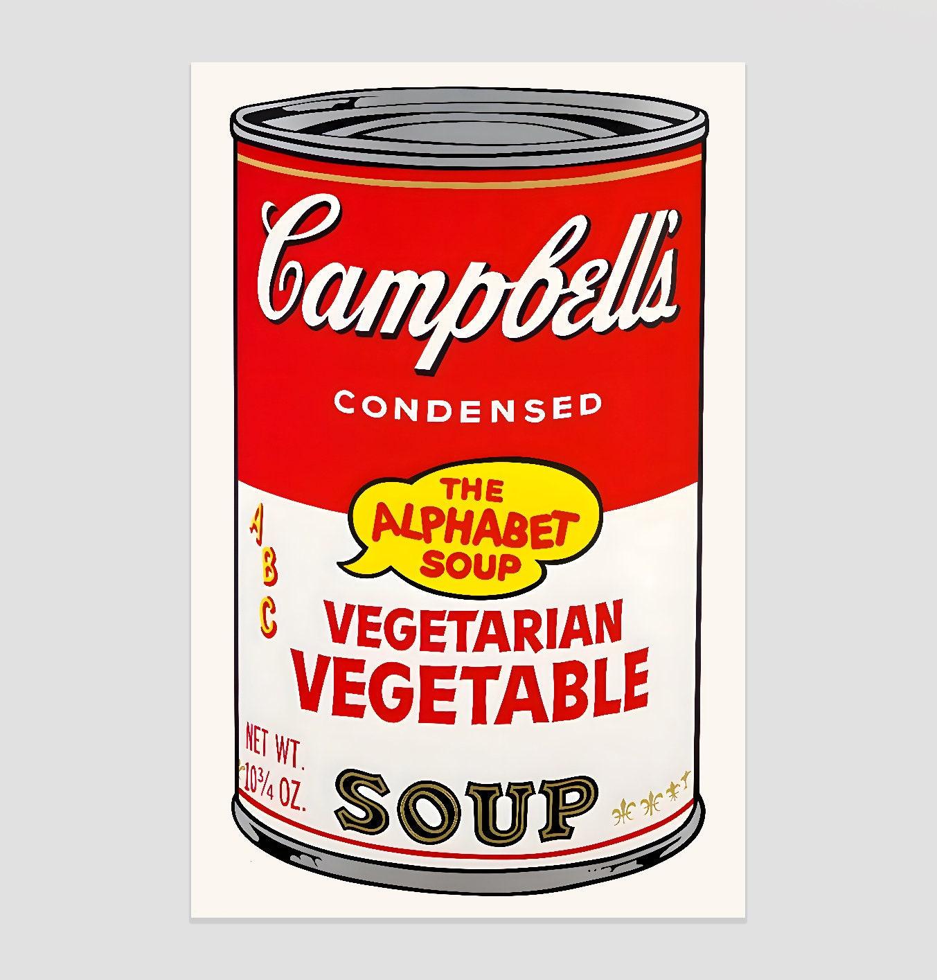 Andy Warhol the Alphabet Soup. High Resolution Poster Classic ...