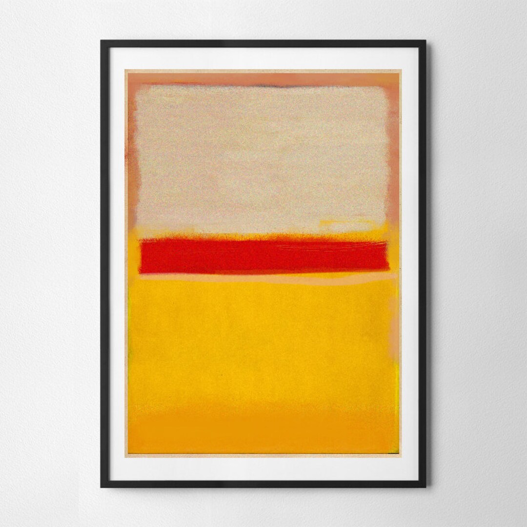 Mark Rothko Yellow in the Middle Wall Art Print, Art Poster, Exhibition ...
