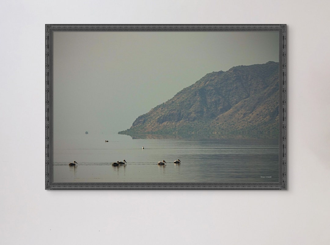 Lake Natron, Kenya, Pelicans, Digital Print, Wall Art, Home Decor ...