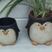 Penguin Plant Pots Penguin Design Pair Two Penguin Flower Plant Pots ...