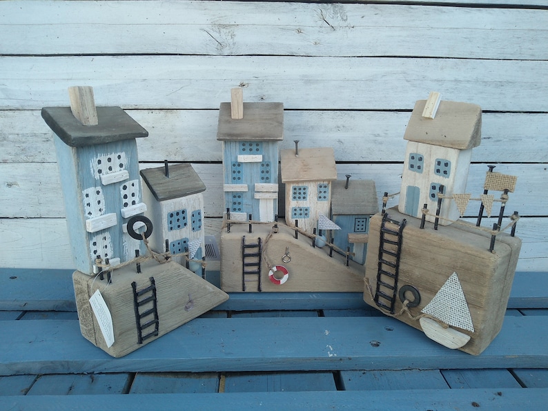 Nautical Harbour Cottages Wooden Rustic Charming English Harbour ...