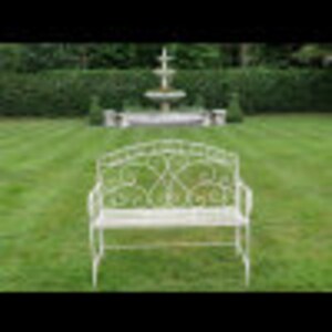 Garden Bench Antique Style Cream Garden Bench - Etsy
