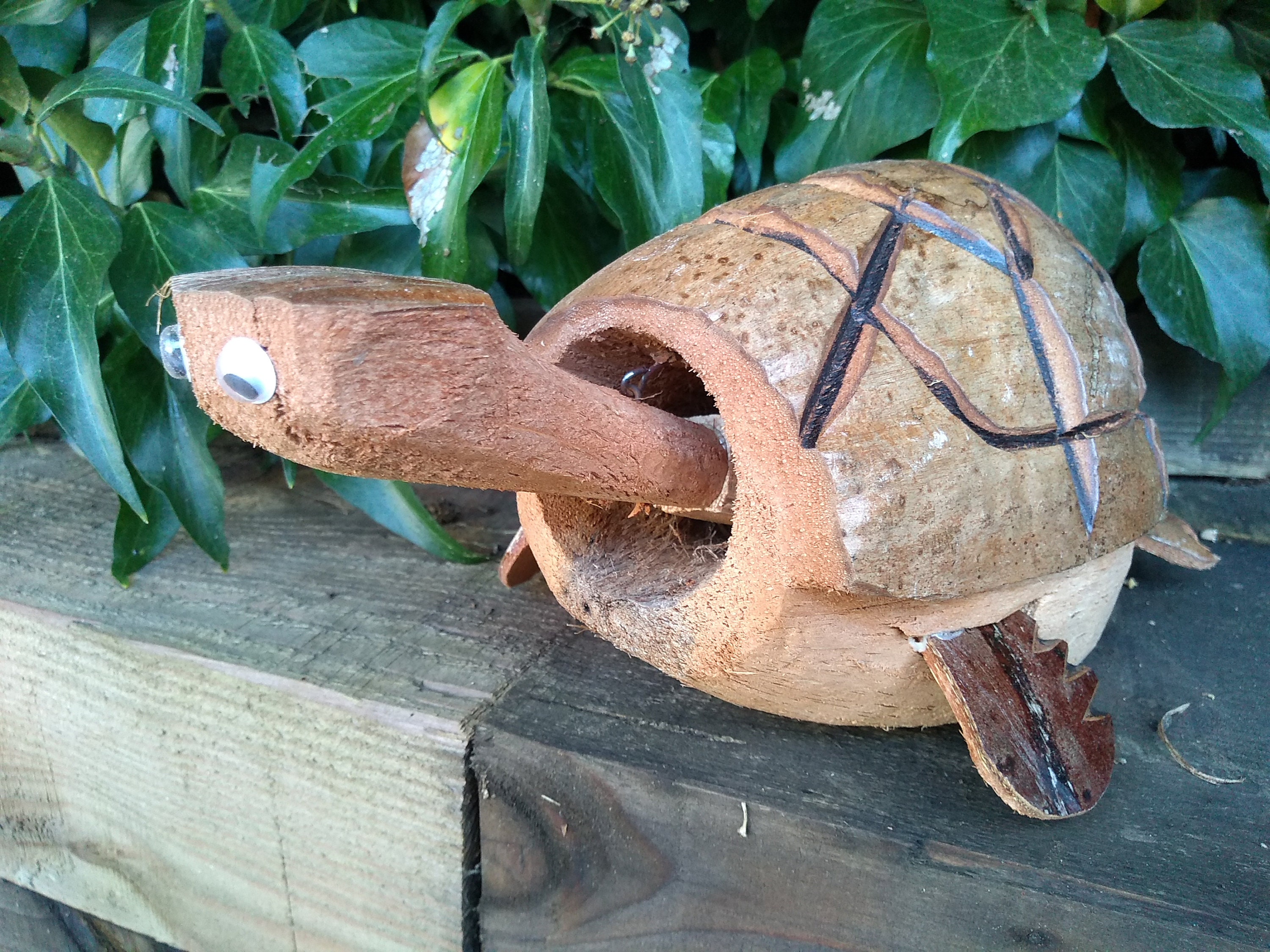 Coconut Turtle With Bobbing Head Hand Carved - Etsy