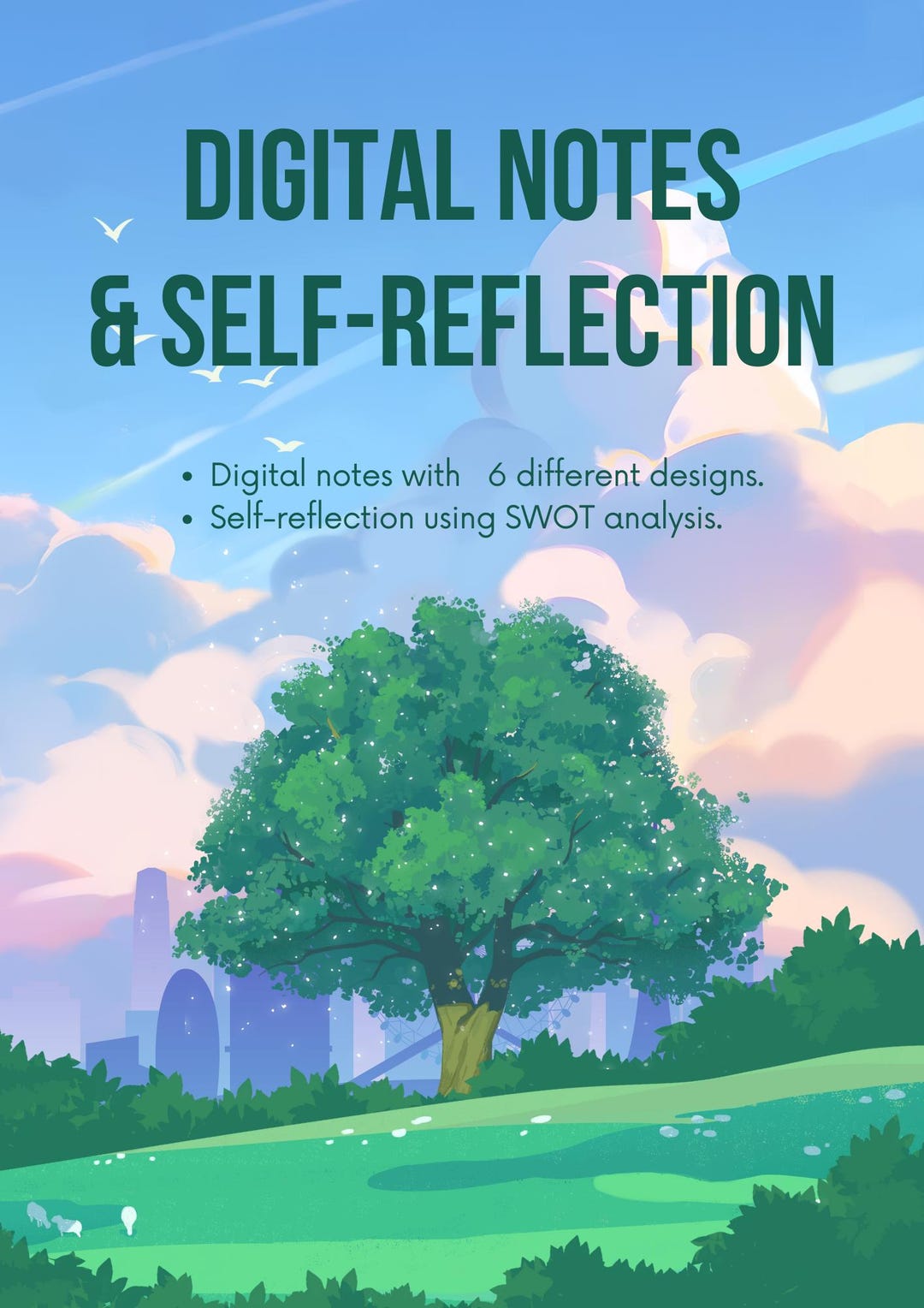 Digital Note, Self-reflection Templates With SWOT Analysis, Daily ...