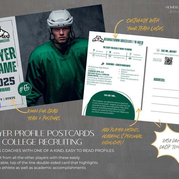 Softball Player Profile Template - Etsy