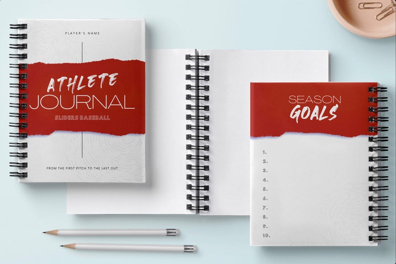 Softball Baseball Athlete Journal: Training Planner Pages (canva ...