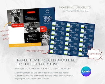 Baseball Player Profile Template - Etsy