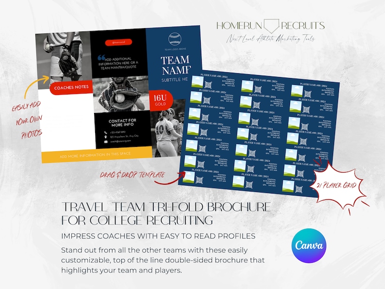 Team Profile Sheet for College Recruiting 21 Athlete Sports Resume Tri ...