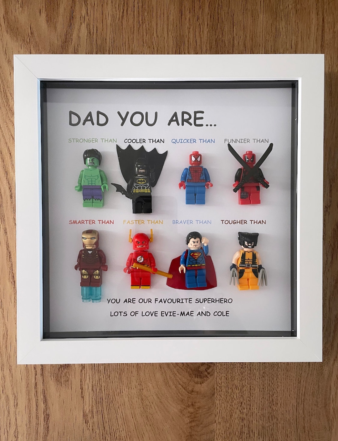 Personalised Superhero Gift / Box Frame / Superhero / Gift for Dad ...