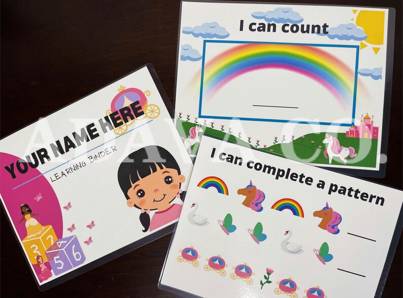 Toddler Preschool Learning Binder, Pre-k to Kindergarten Level, Age 2 ...