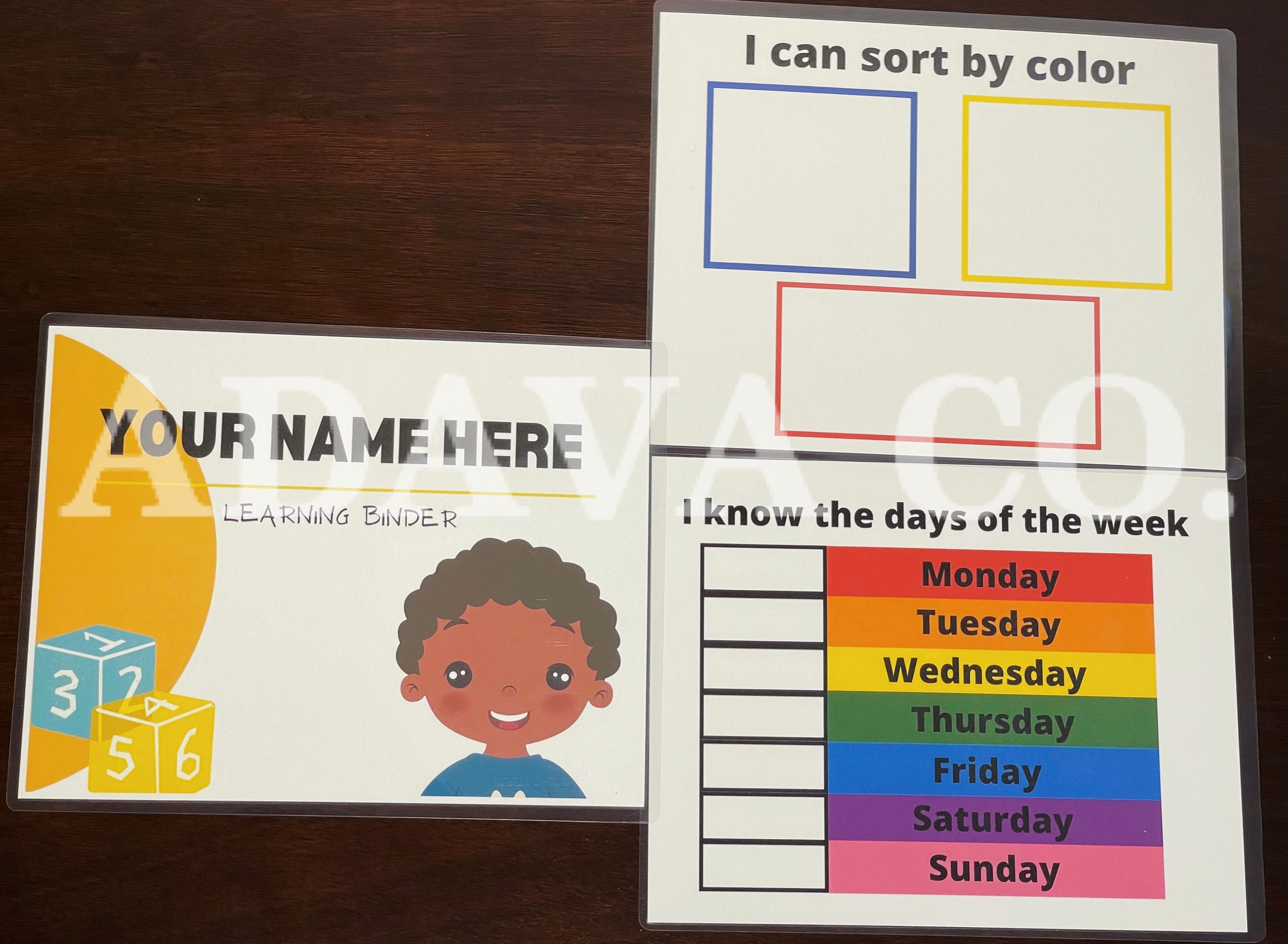 Toddler Preschool Learning Binder, Pre-k to Kindergarten Level, Age 2 ...