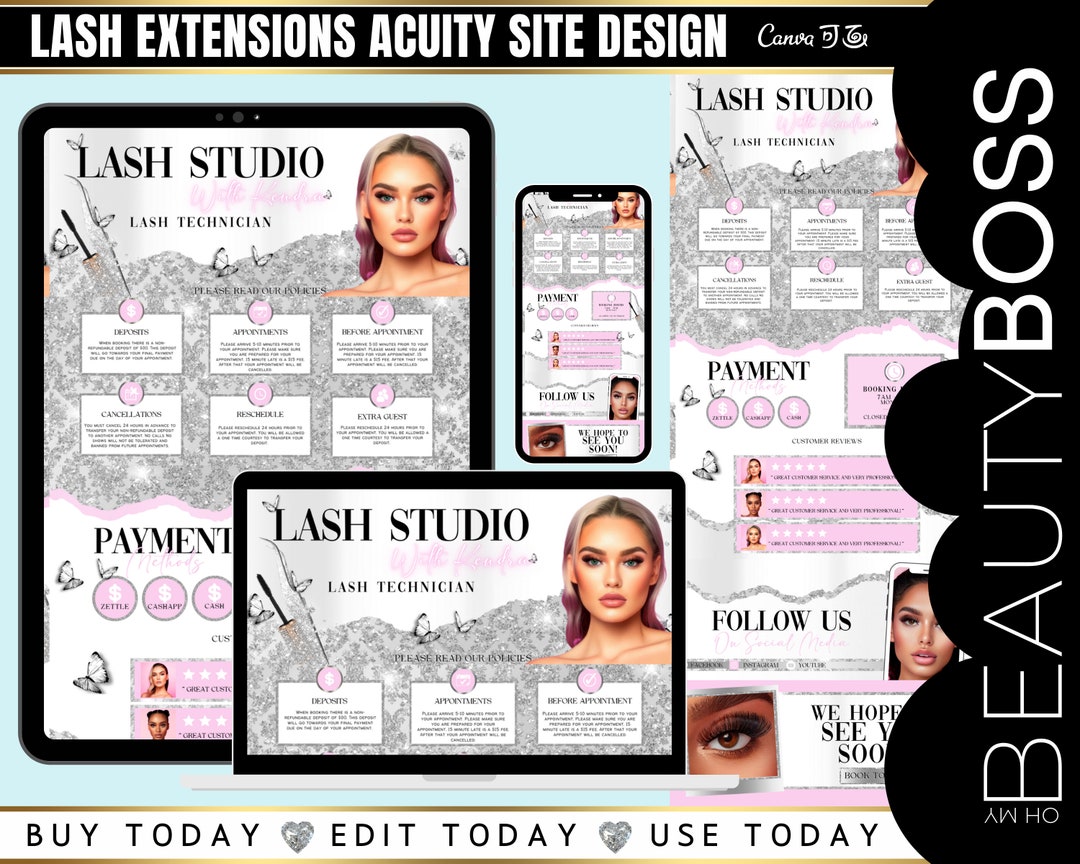 Lash Extensions Acuity Site, Eyelash Extensions Acuity Site Design ...