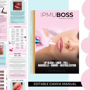 PMU Lip Blushing Training Manual, Lip Tattoo Training Guide, Lip Blush ...