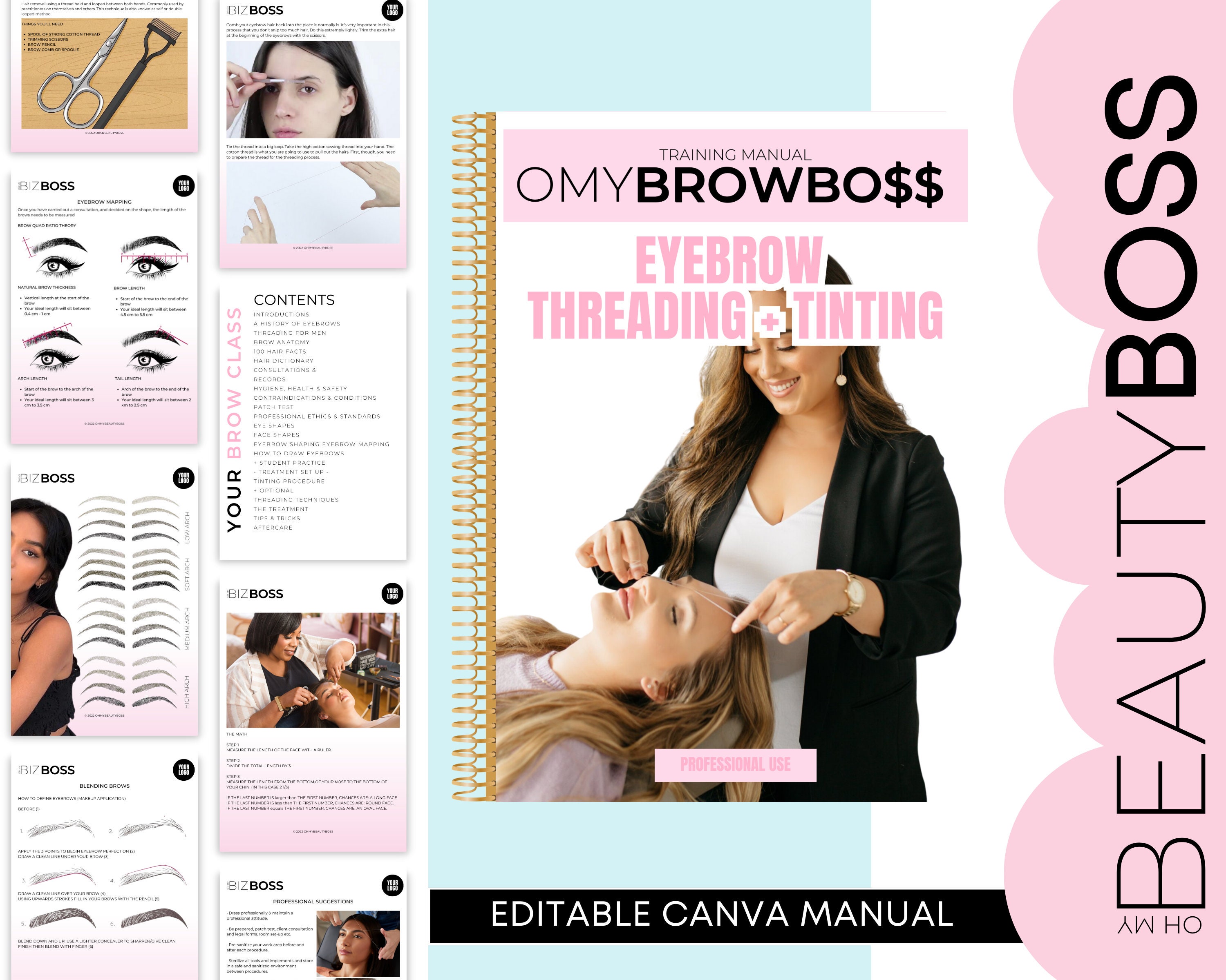 Brow Threading Editable Training Manual Eyebrow Threading Student