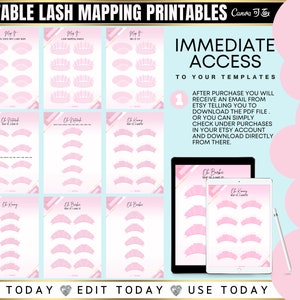 Lash Maps Editable & Printable, Simple Lash Map Practice for Students ...