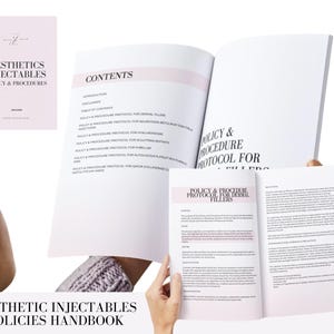 Medspa Clinic Policy Handbook, Aesthetic Injectables SOP (editable ...