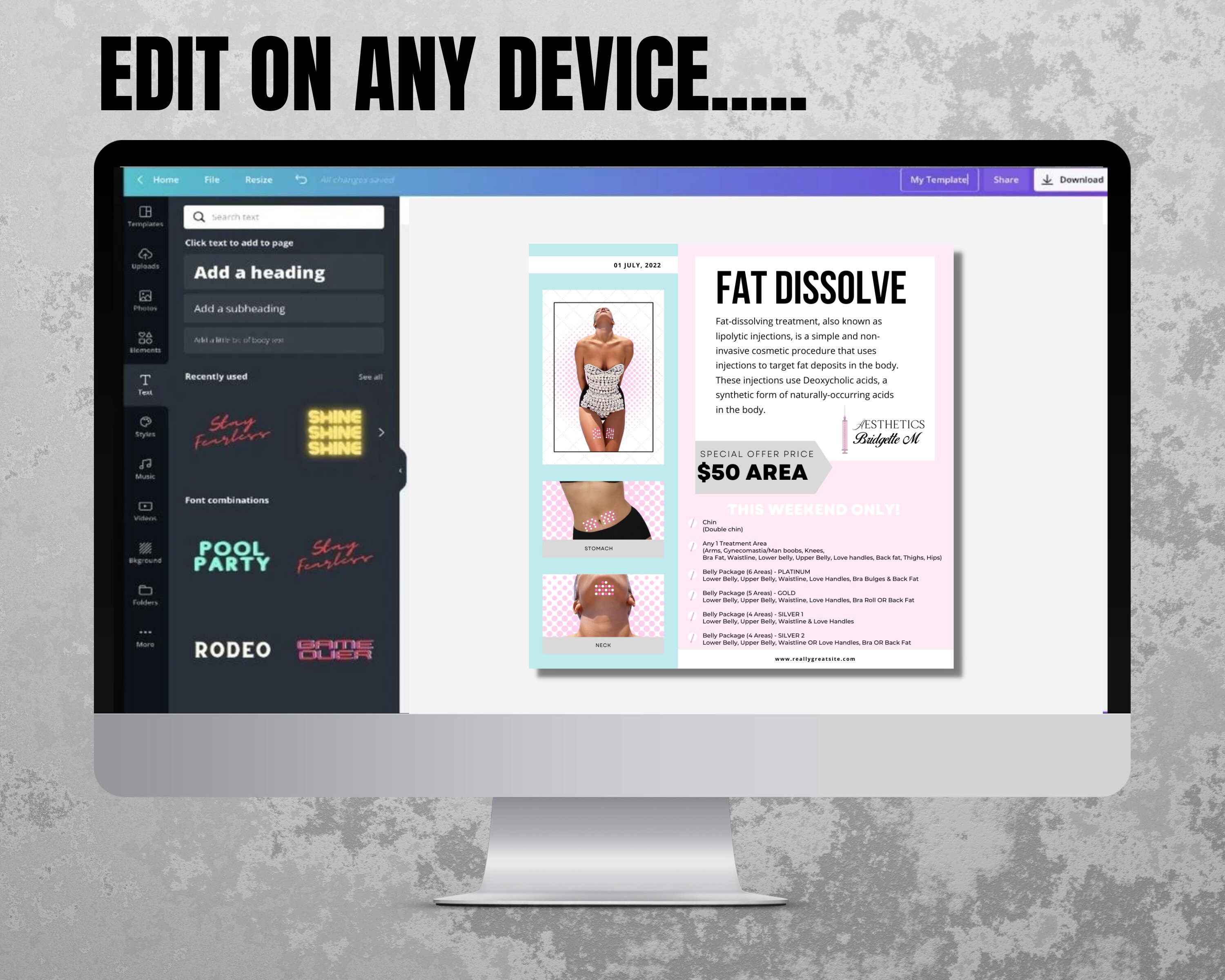 Fat Dissolve Flyer, Fat Dissolve E Flyer, Fat Dissolve Instagram Post ...