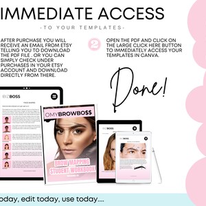 Brow MAPPING Editable Workbook, Brow Mapping Student Practice, Eyebrow Training Guide, Edit in ...