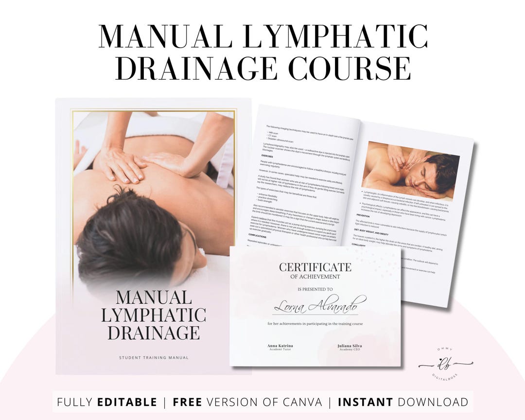MLD Massage Training Course, Post Op Massage Training Manual, Manual Lymphatic Drainage, Massage ...