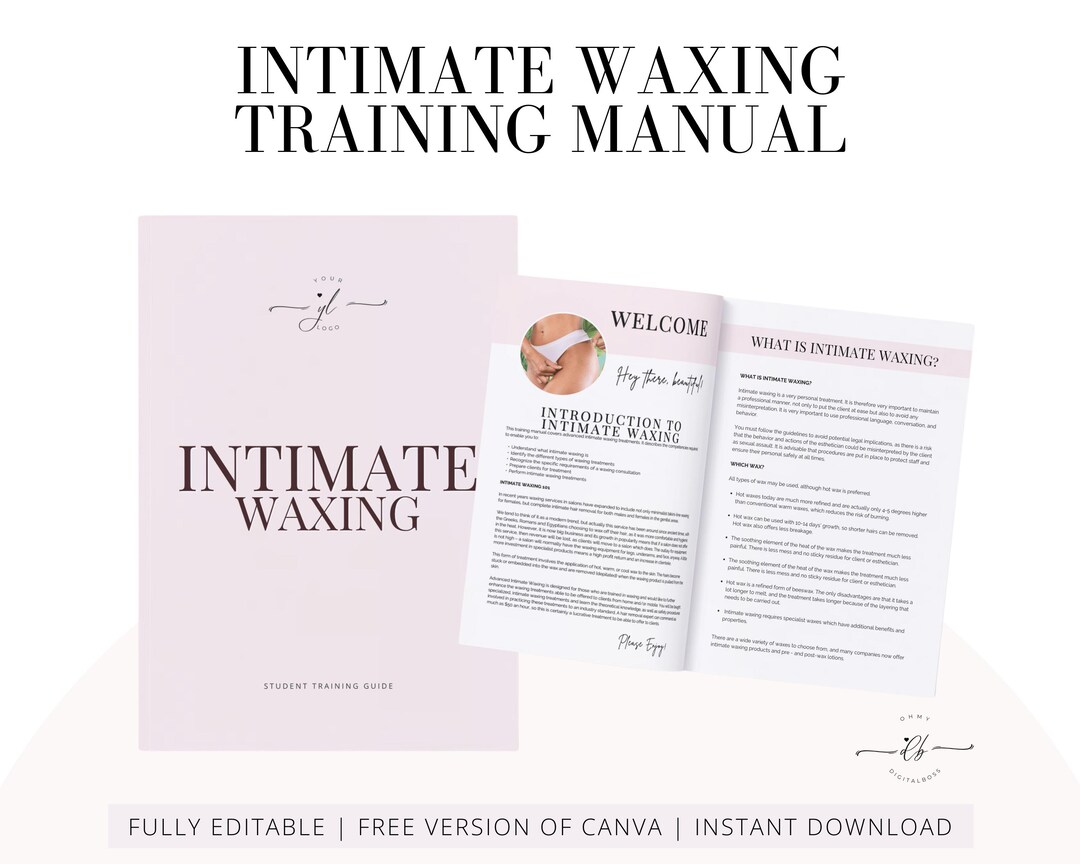 Intimate Female Waxing Training Manual, Brazilian Wax Guide, Hollywood ...